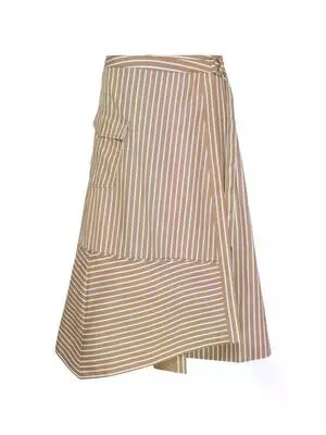 3.1 Phillip Lim Striped Asymmetric Skirt - Neutrals