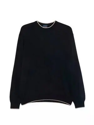 Paul & Shark Contrast-trim Cashmere Sweater - Blue