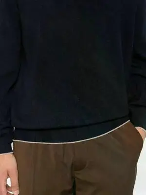 Paul & Shark Contrast-trim Cashmere Sweater