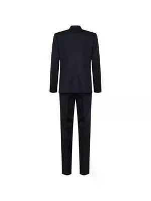LARDINI Double-breasted Peak-lapel Suit - Blue