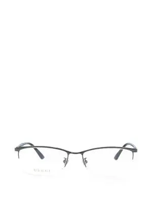 Gucci Square-frame Semi-rimless Glasses - Grey