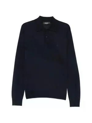 Dsquared2 Upside Down Long-sleeve Polo Shirt
