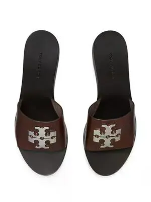 Tory Burch Charlie Logo-plaque Wedge Sandals