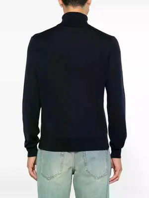 Dsquared2 Navy Wool Roll Neck Sweater