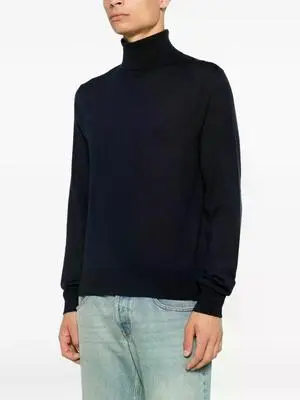 Dsquared2 Navy Wool Roll Neck Sweater