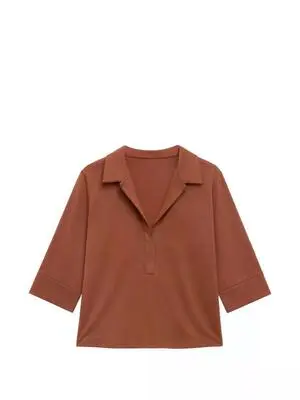 Max Mara Spread-collar Three-quarter-sleeve Blouse
