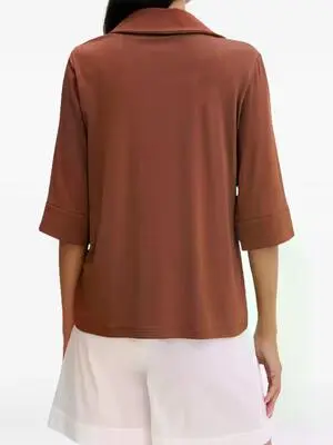 Max Mara Spread-collar Three-quarter-sleeve Blouse