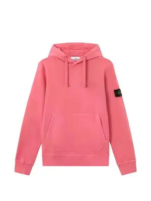 Stone Island Logo-patch Hoodie - Pink