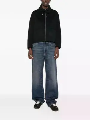 GIORGIO BRATO Drawstring High-neck Jacket - Black