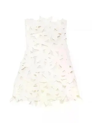 Simkhai Floral-appliqué Mini Dress - White