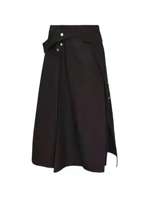 3.1 Phillip Lim Press-stud Midi Skirt - Black