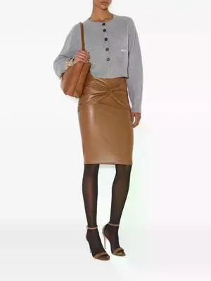 Elisabetta Franchi Wool And Cashmere Cropped Cardigan
