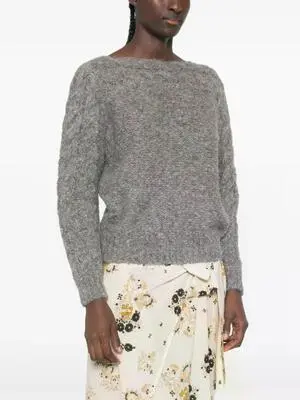 Isabel Marant Étoile Ponara Cable-knit Boat-neck Sweater