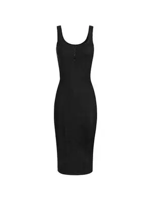 Elisabetta Franchi Knit Openwork Dress - Black