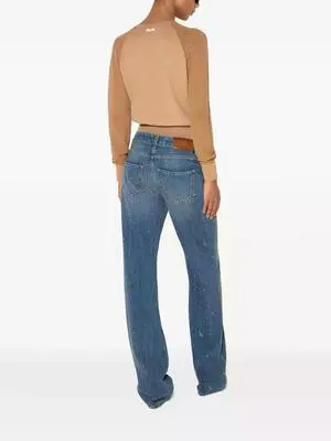 Elisabetta Franchi Knit And Mesh Cardigan - Neutrals
