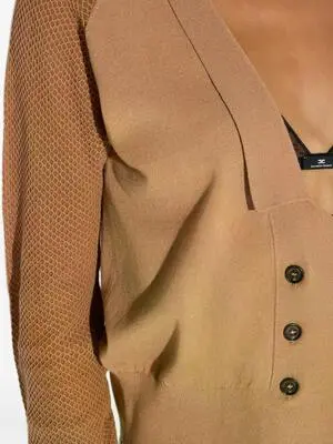 Elisabetta Franchi Knit And Mesh Cardigan