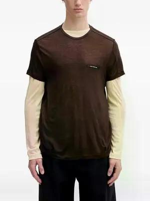 Andersson Bell Brad Layered-effect T-shirt - Brown