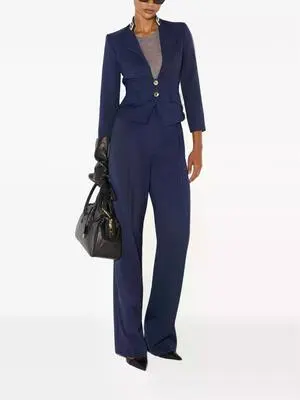 Elisabetta Franchi High-waisted Gabardine Trousers