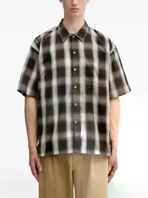 BEAMS Check-print Short-sleeved Shirt