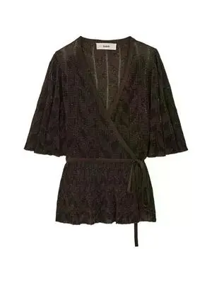Ba&sh Wendy Wrap T-shirt - Brown