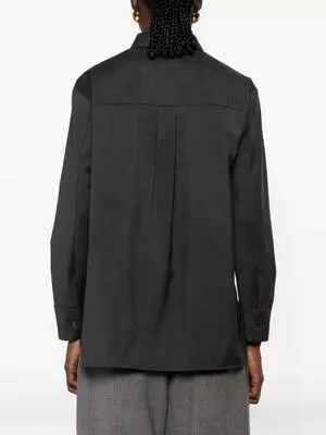 Max Mara Long Sleeve Button-up Shirt With Chest Pocket