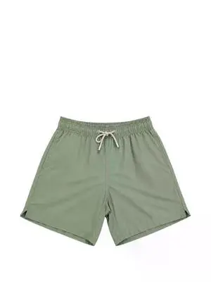 MC2 SAINT BARTH Logo-patch Drawstring Swim Shorts - Green