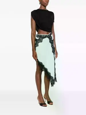 Christopher Esber Lace-trim Asymmetric Dress - Blue