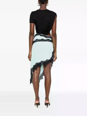 Christopher Esber Lace-trim Asymmetric Dress - Blue