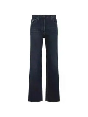 Prada Logo-plaque Wide-leg Jeans