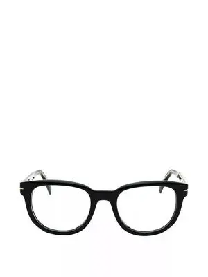 DB EYEWEAR BY DAVID BECKHAM Round Frame Eyeglasses - Black