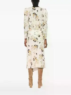 Isabel Marant Étoile Zarga Floral-print Puffed-sleeve Blouse