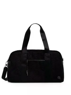 Karl Lagerfeld Monogram-embossed Holdall Bag - Black