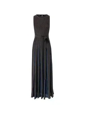 Missoni Metallic Thread Belted Maxi Dress - Brown