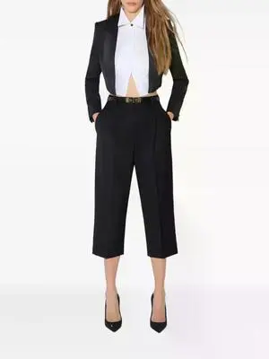Elisabetta Franchi Cool Wool Cropped Jacket With Sleeveless Shirt