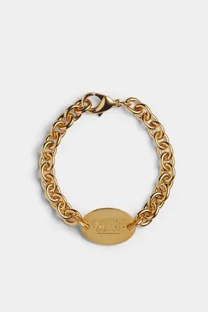 Dsquared2 Sterling Tag Chain Bracelet - Gold