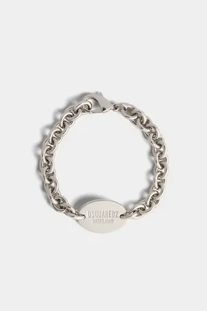 Dsquared2 Sterling Tag Chain Bracelet - Silver