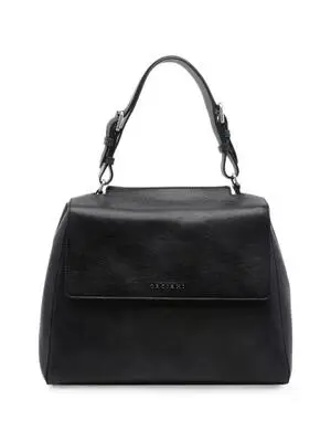 Orciani Sveva Leather Medium Handbag - Black