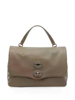 ZANELLATO Medium Postina Studded Leather Shoulder Bag