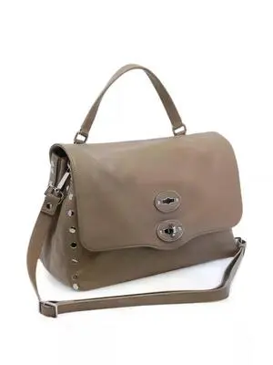 ZANELLATO Medium Postina Studded Leather Shoulder Bag