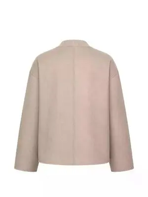 Max & Moi Vino Quilted-pocket Collarless Jacket