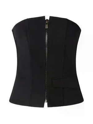 Pinko Zip-front Strapless Corset Top