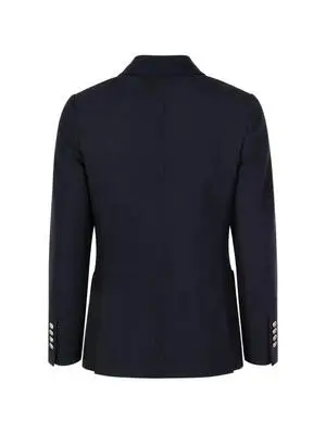 Eleventy Double-breasted Cotton Blazer