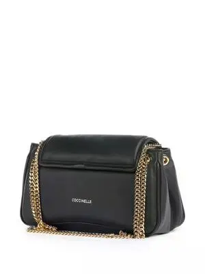 COCCINELLE Small C-me Logo-plaque Padded Shoulder Bag - Black