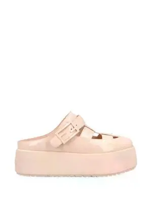 Fendi Sunshine Buckle-fastening Platform Mules - Pink