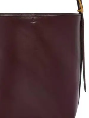 ANINE BING Elly Leather Bucket Bag - Red