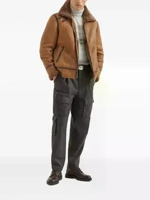 Brunello Cucinelli Shearling Aviator Jacket
