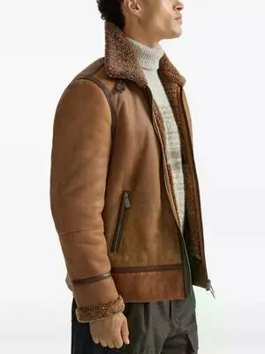 Brunello Cucinelli Shearling Aviator Jacket