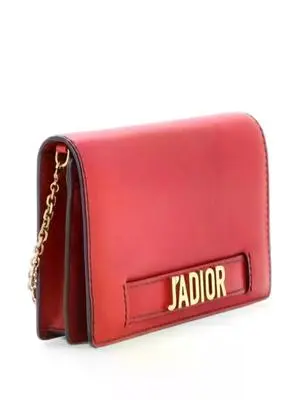 Dior J'adior Wallet On Chain Leather Crossbody Bag - Red