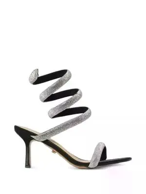 TWENTY FOURHAITCH Centauro Rhinestone-embellished Sandals - Silver
