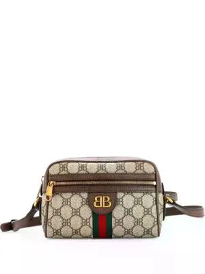 Balenciaga X Gucci The Hacker Project Camera Bag Bb Coated Canvas Mini Crossbody Bag